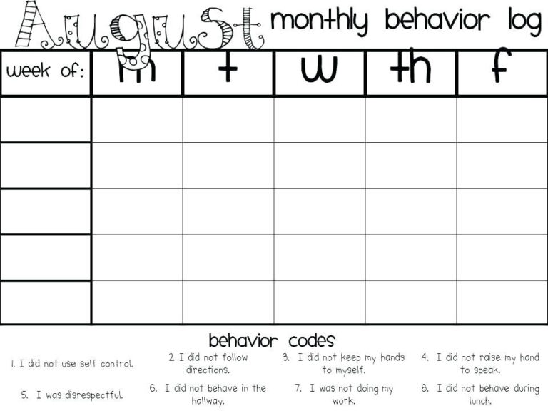 Correct Free Printable Behavior Charts For Teachers Free Printable ... Correct Free Printable Behavior Charts For Teachers Free Printable ...