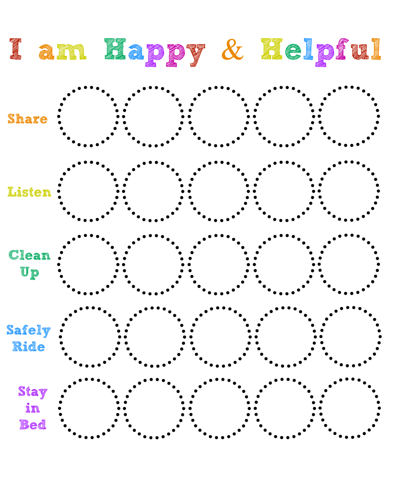 Free Printable Happy And Helpful Chart Behavior Chart Toddler Kids ... Free Printable Happy And Helpful Chart Behavior Chart Toddler Kids ...